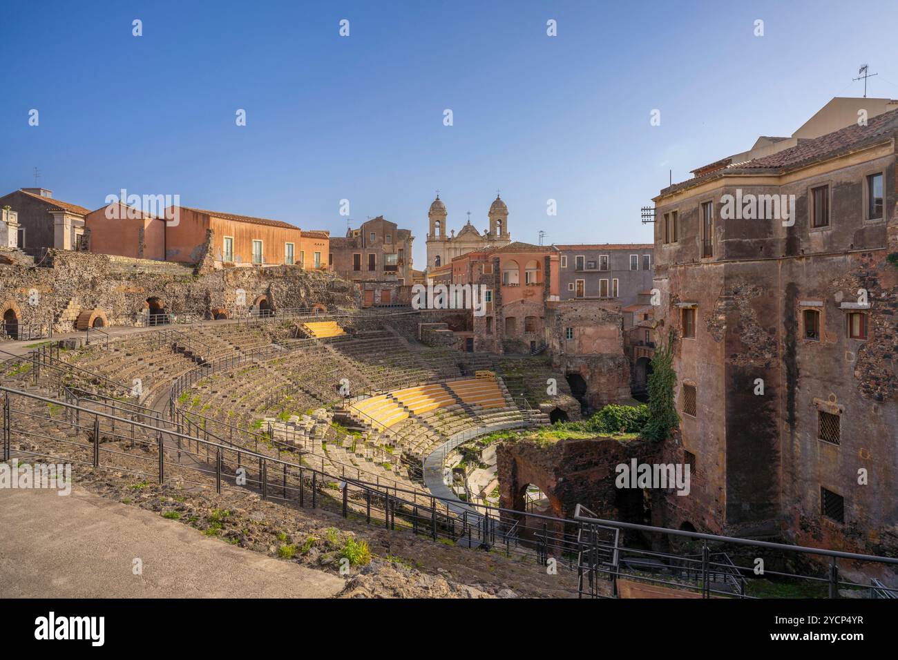 Ancient Greek-Roman Theatre of Catania, Catania, Sicily, Italy Stock ...
