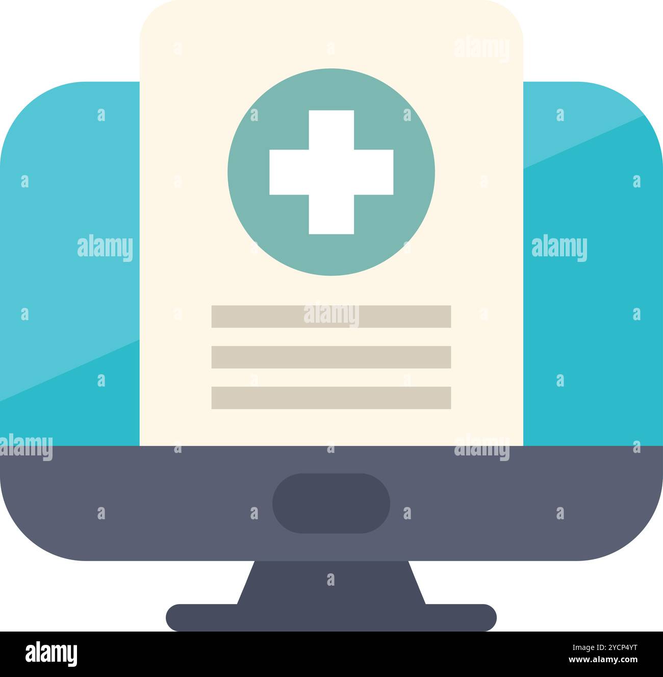 Doctor shows on screen Stock Vector Images - Alamy