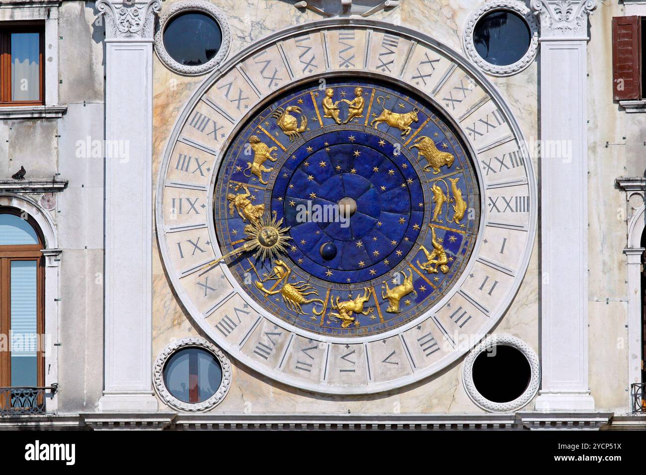 San Marco zodiac clock Stock Photo - Alamy