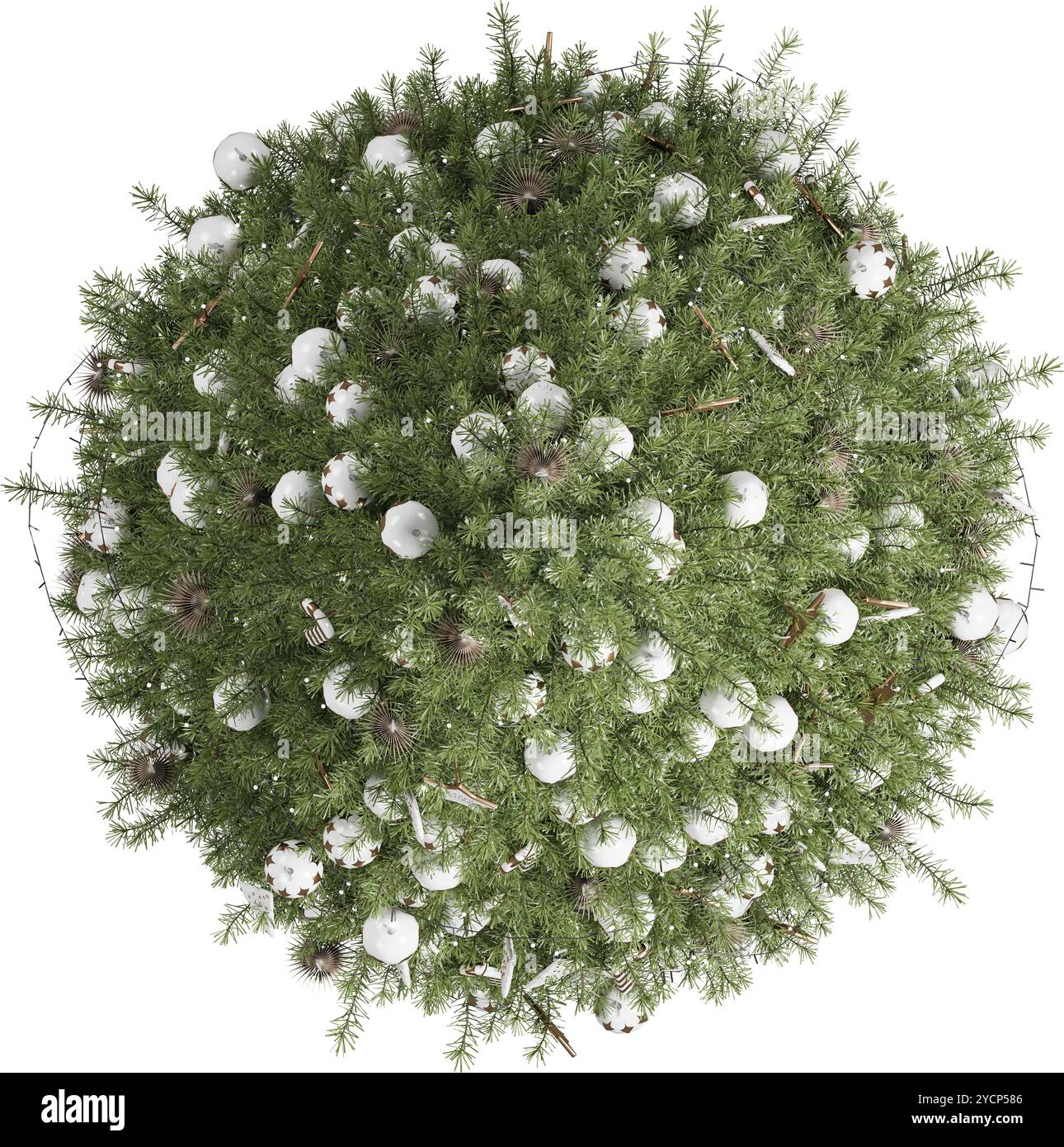 Christmas tree decorated top Cut Out Stock Images & Pictures - Alamy