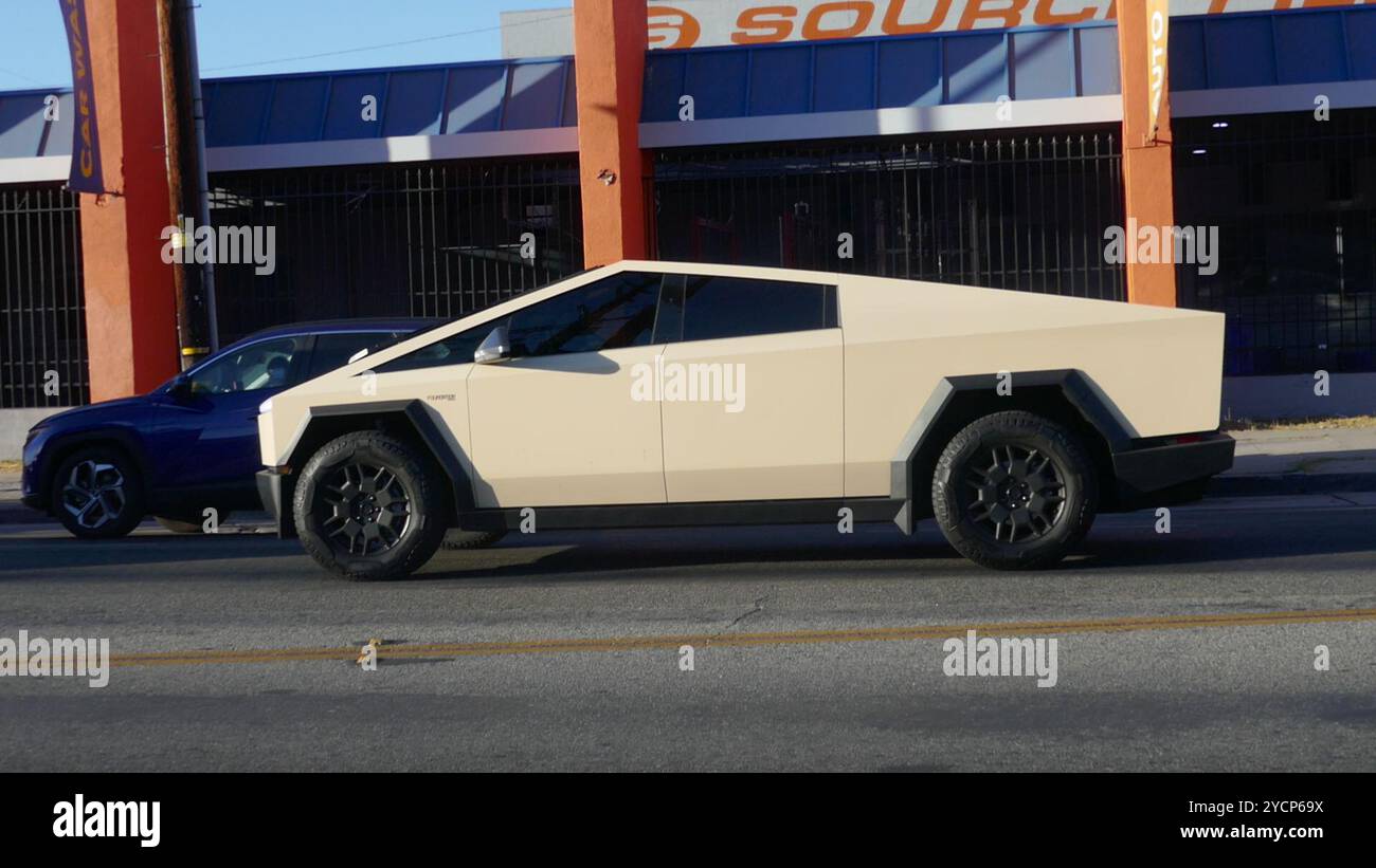 Los Angeles, California, USA 22nd October 2024 Beige/Tan Tesla ...
