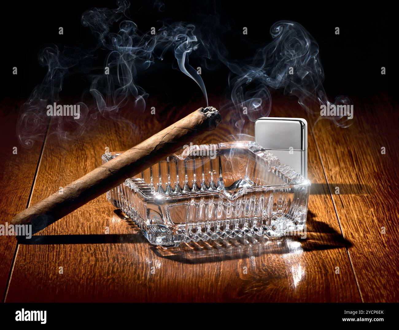 Cigar and lighter Stock Photo - Alamy
