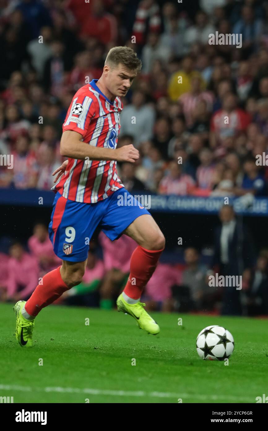 Alexander Sorloth in action during the UEFA Champions League League ...
