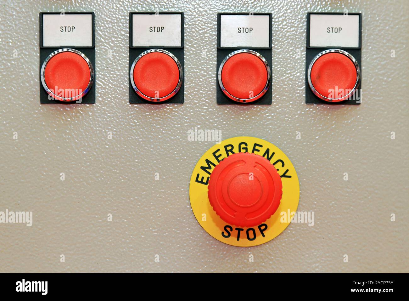 Emergency stop button machinery hi-res stock photography and images - Alamy