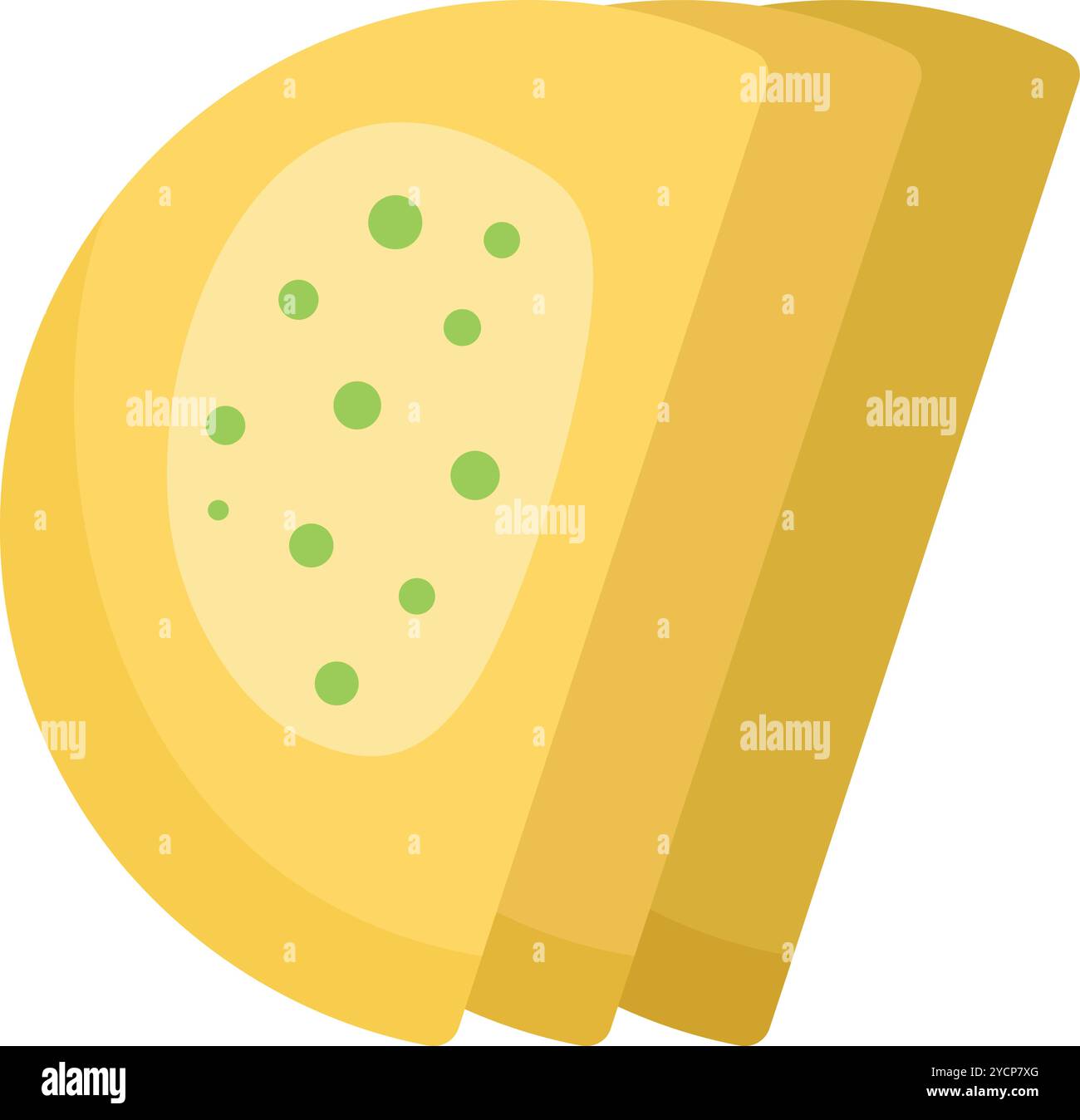 Illustration of a sliced yellow jackfruit showing the seeds inside ...