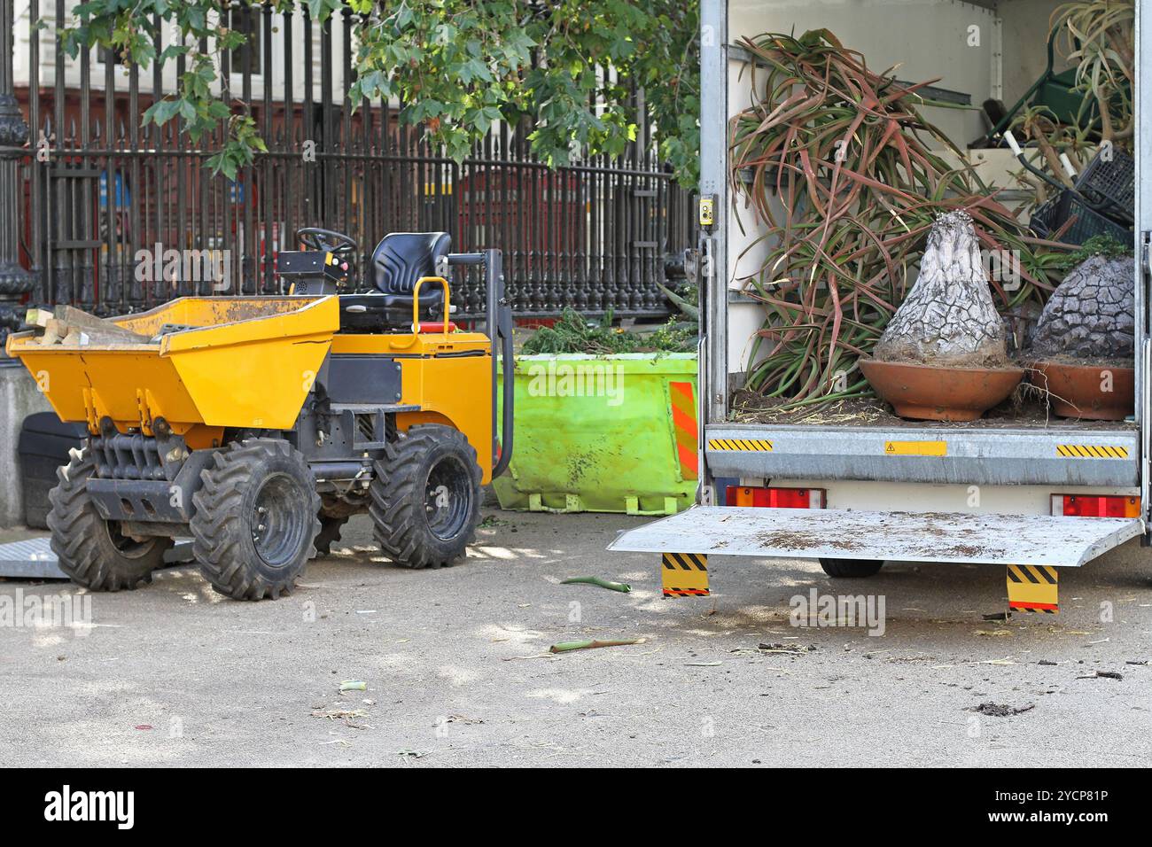 Skip loading dumper hi-res stock photography and images - Alamy