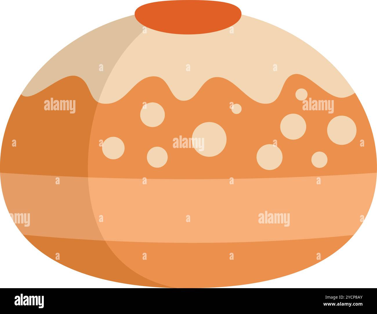 Round challah bread loaf with icing is a traditional jewish food served ...