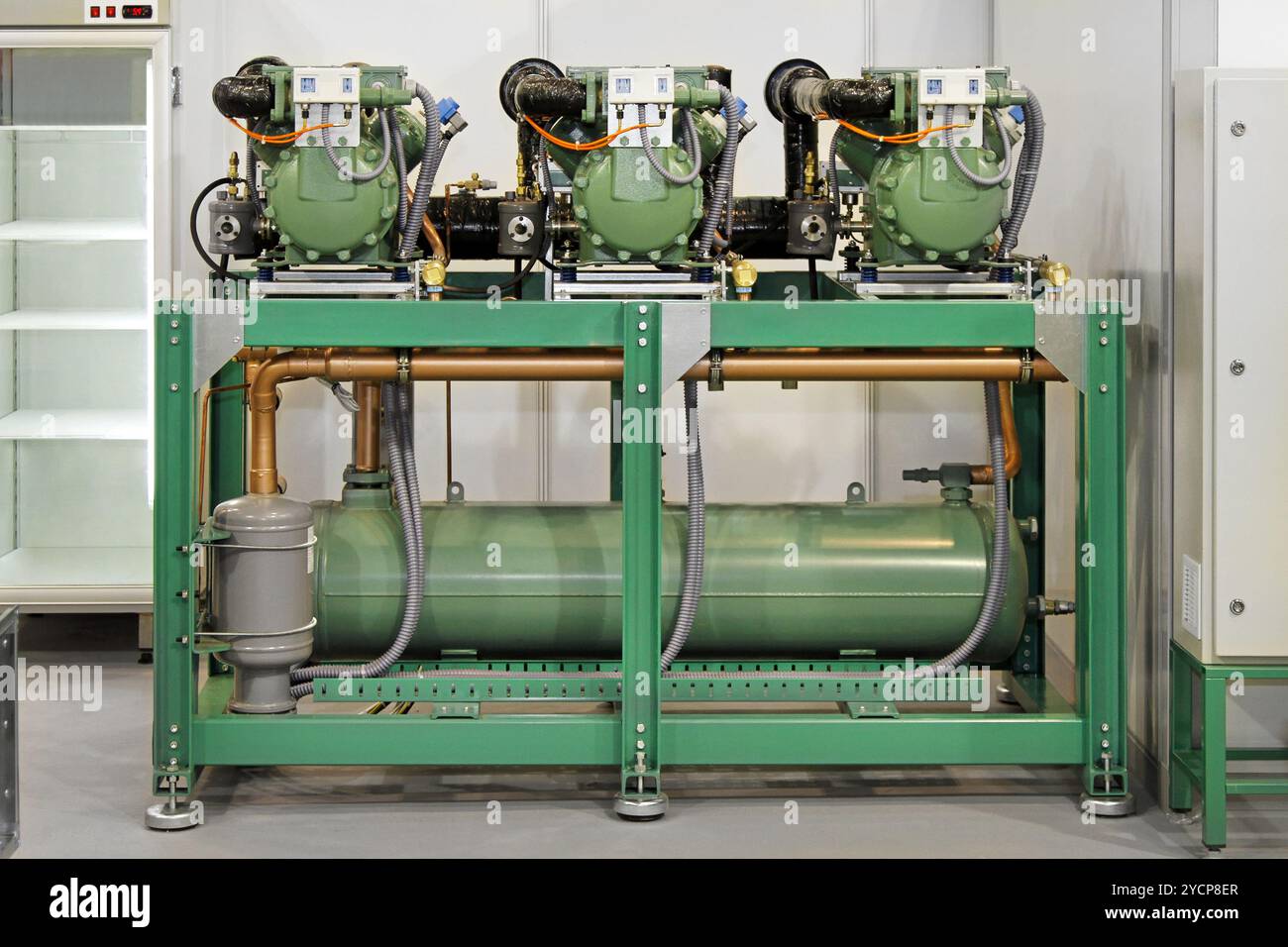 Refrigerator compressor equipment for commercial cold rooms Stock Photo ...