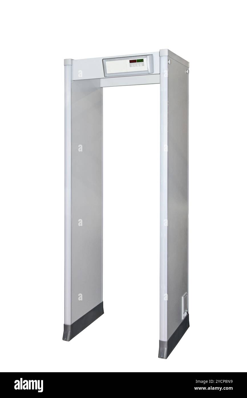 Metal detector door isolated included clipping path Stock Photo - Alamy