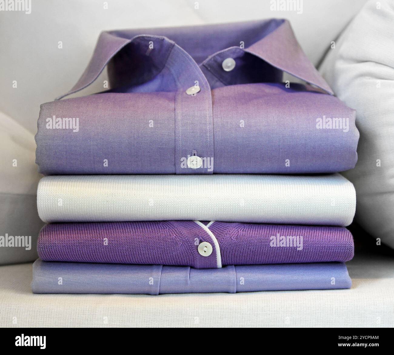 Stack of formal shirts hi-res stock photography and images - Alamy