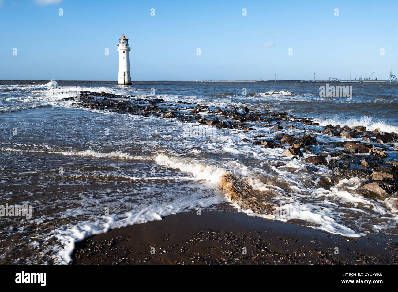 New Brighton Lighthouse. the Wirral, United Kingdom Stock Photo - Alamy