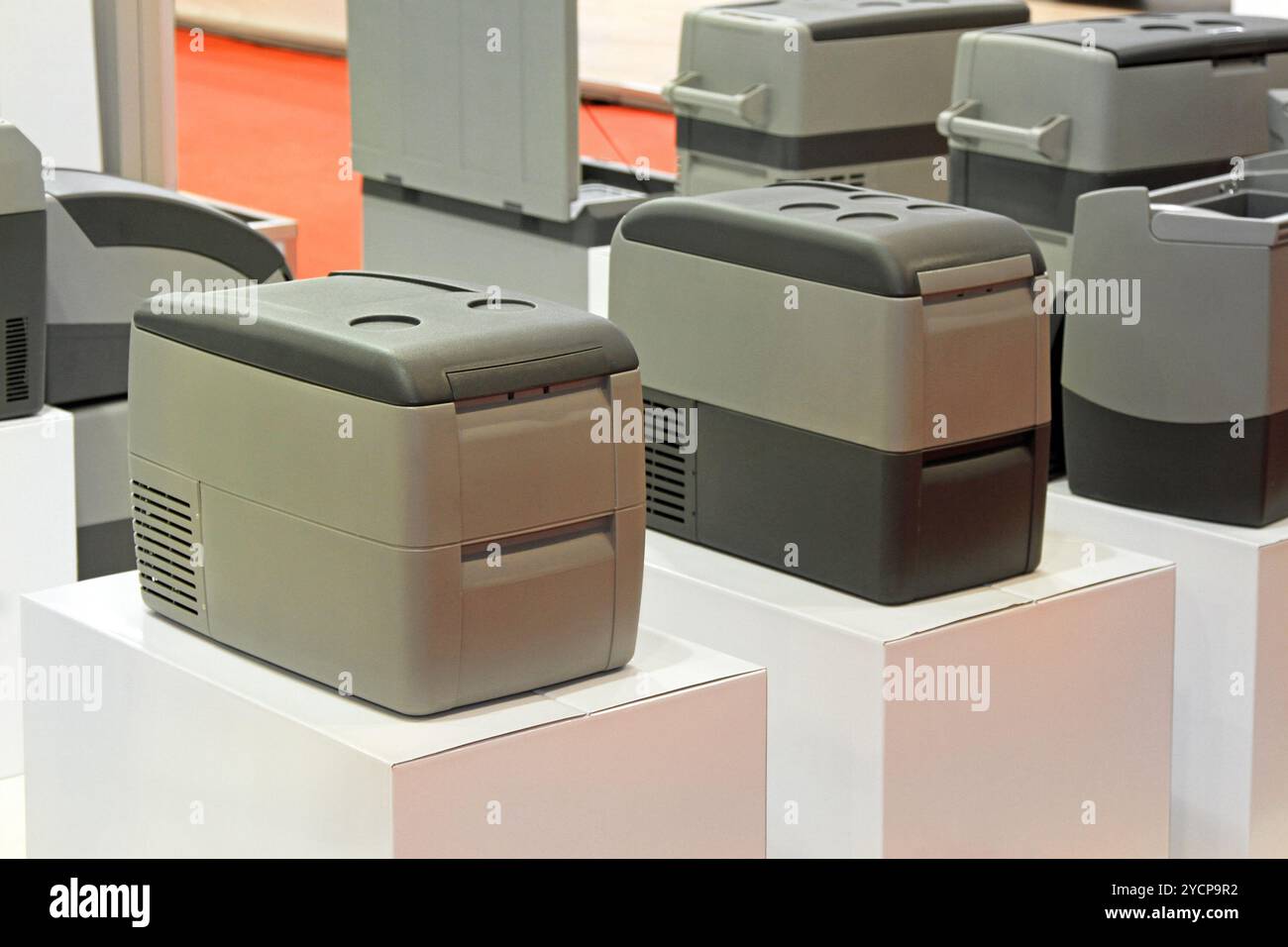 Mobile thermo electric refrigerators and cooler boxes Stock Photo - Alamy