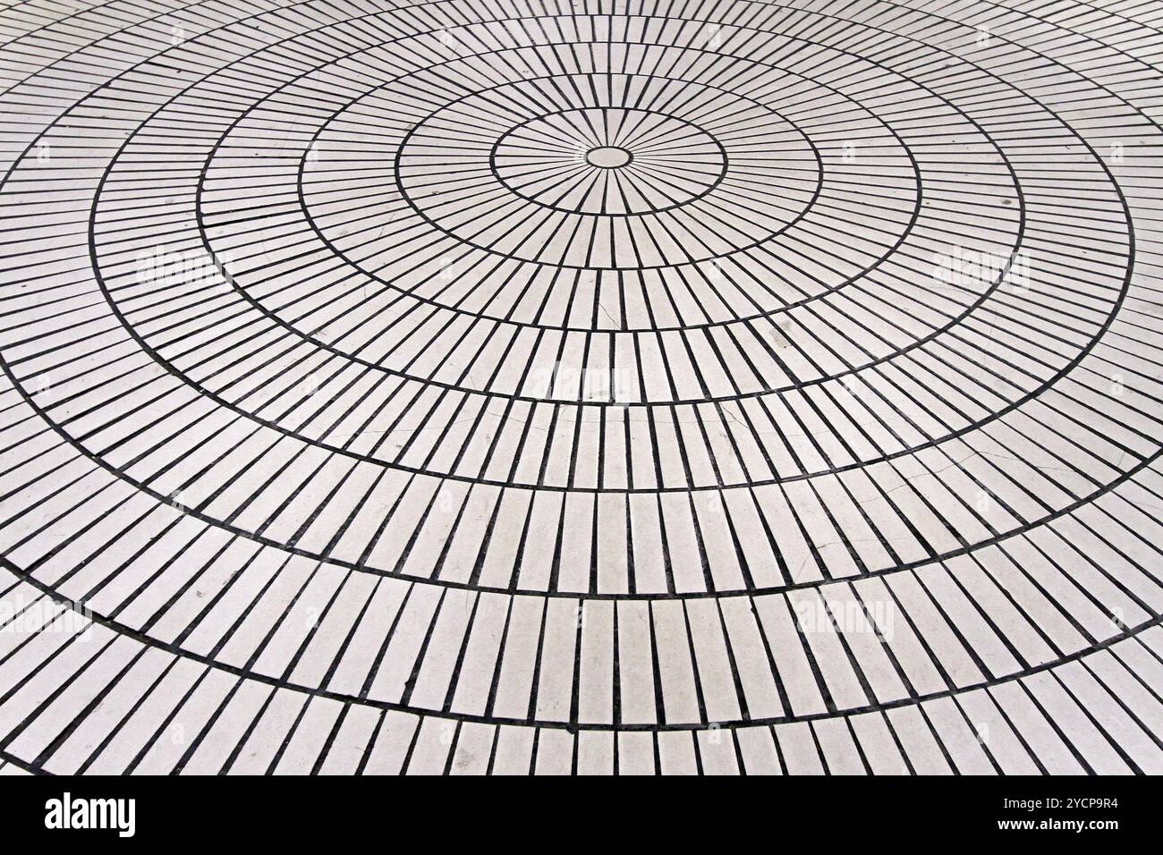 Floor ceramic tiles in concentric circles formation Stock Photo - Alamy