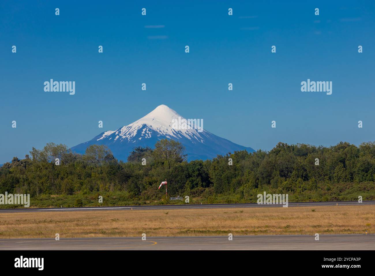 Osorno volcano in Chile. The ring of Fire volcano crater and lava on ...