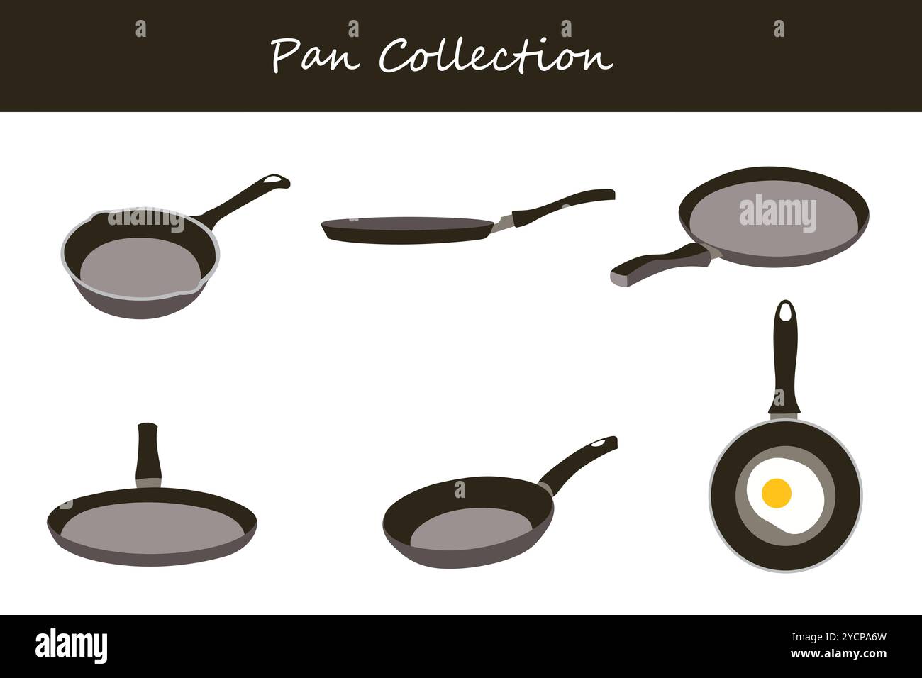 pan collection in different poses. Vector illustration Stock Vector ...