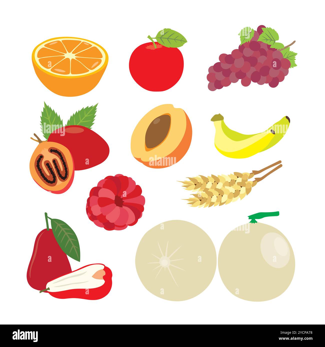 Isolated fruits half banana Stock Vector Images - Alamy