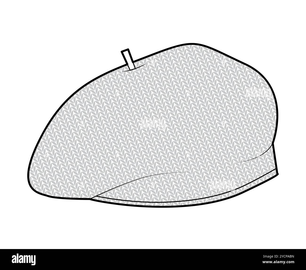 Knitted Beret Hat. Winter Head Fashion accessory cap clothing technical ...