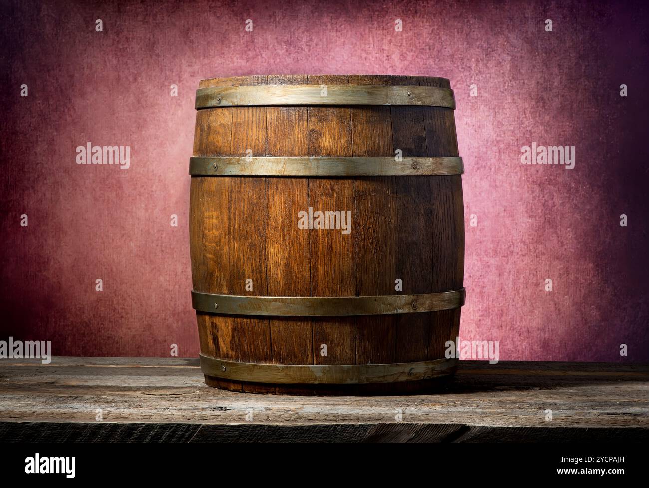 Barrel on pink background Stock Photo - Alamy