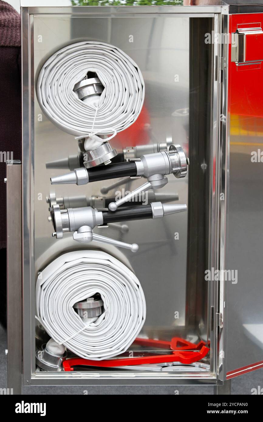 Fire hose equipment Stock Photo - Alamy