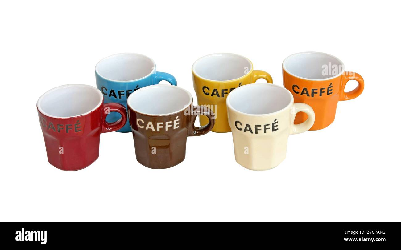 Colourful mugs Cut Out Stock Images & Pictures - Alamy