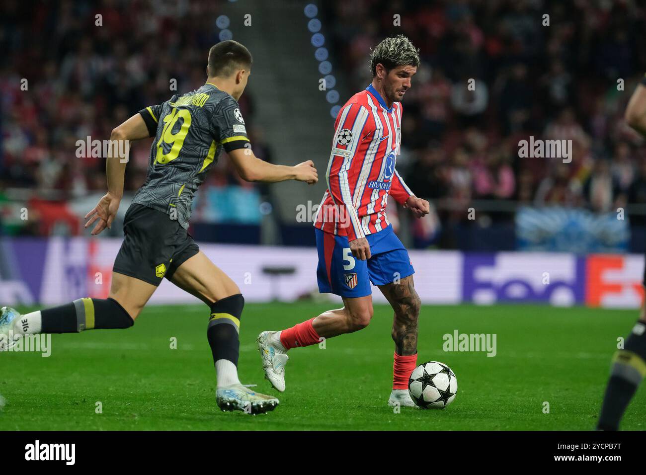 Rodrigo De Paul in action during the UEFA Champions League League match between Atletico de ...
