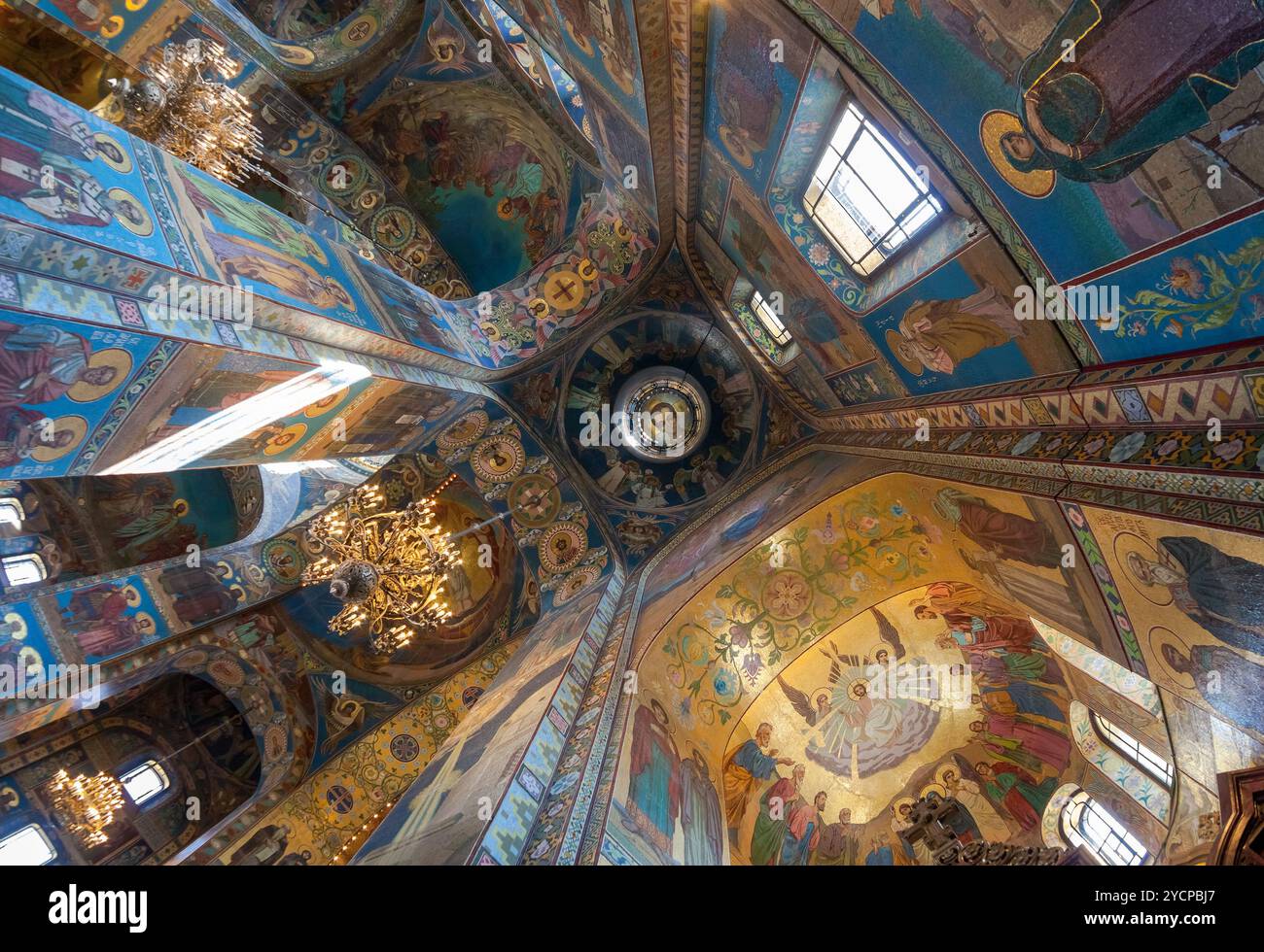 Interior of the church of the savior on spilled blood hi-res stock ...