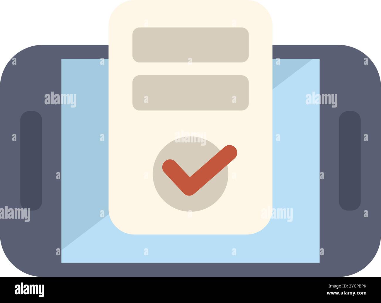 Smartphone displaying a completed checklist icon, symbolizing efficient ...