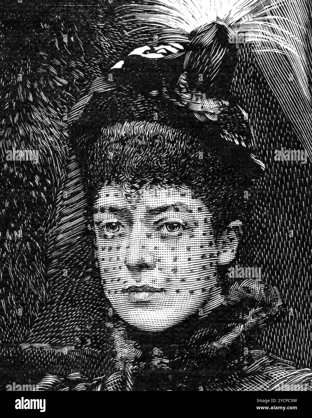 Engraving of Princess Victoria in 1896; graphic magazine Stock Photo ...