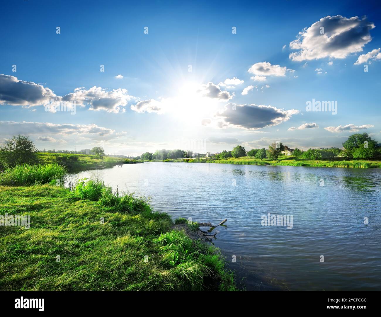 Sunset dawn on river hi-res stock photography and images - Alamy