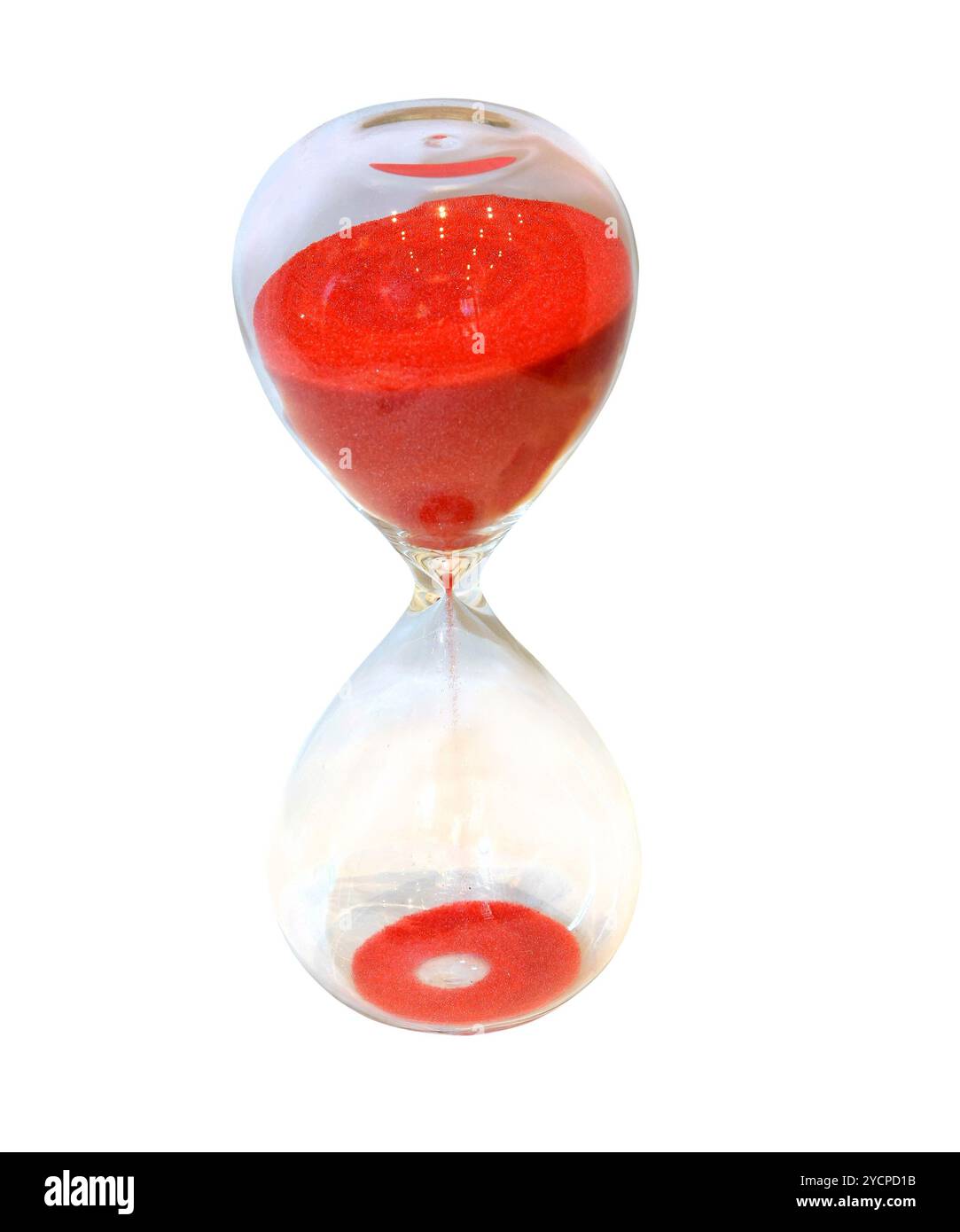 Hourglass with red sand isolated with clipping path included Stock ...