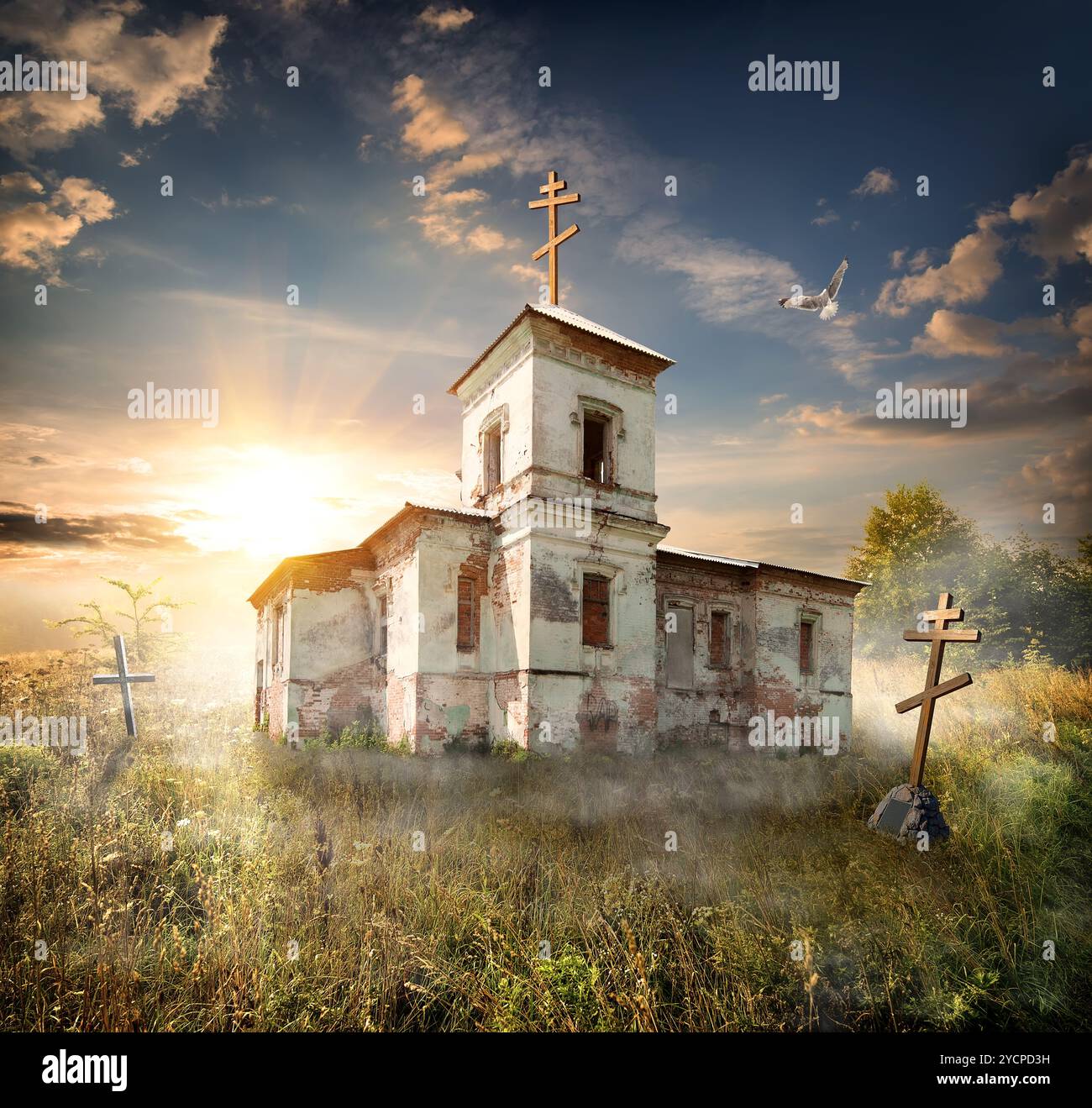 Creepy church scene hi-res stock photography and images - Alamy
