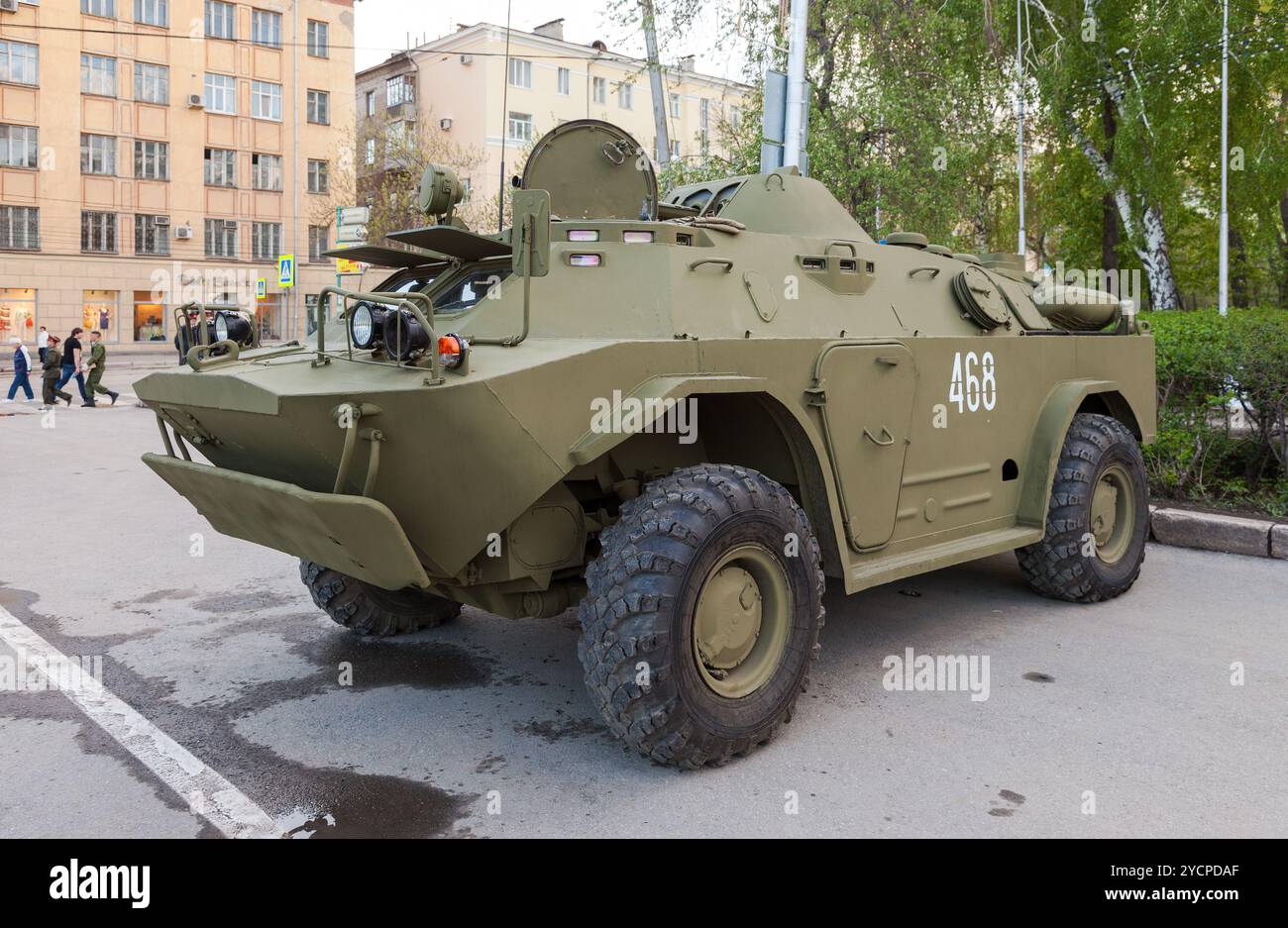 SAMARA, RUSSIA - MAY 6, 2013: Reconnaissance-Patrol Vehicle BRDM-2 at ...