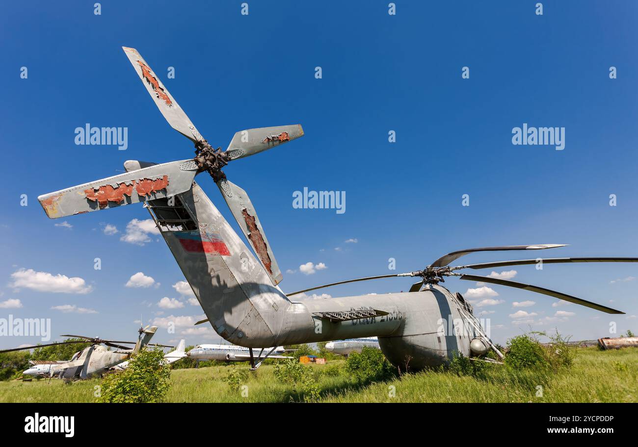The russian heavy transport helicopter Mi-6 Stock Photo - Alamy