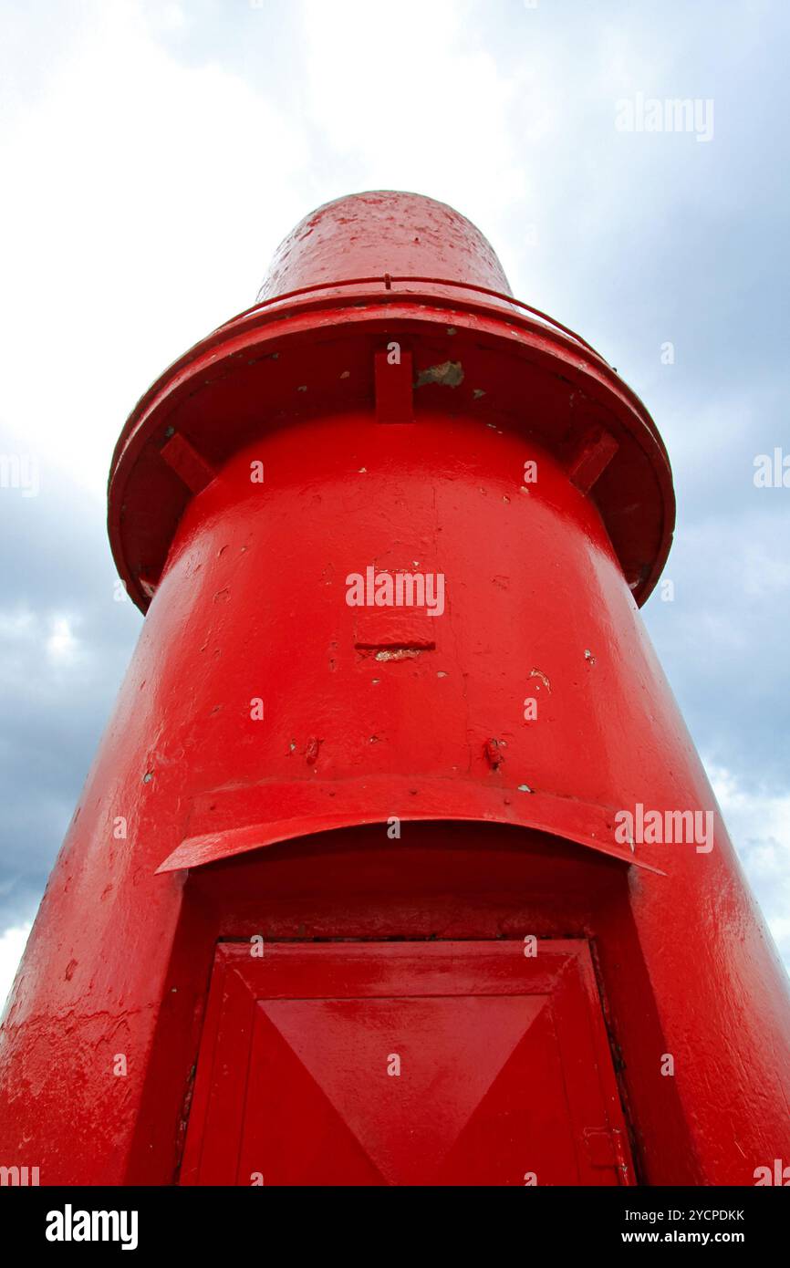 Red lighthouse tower Stock Photo - Alamy