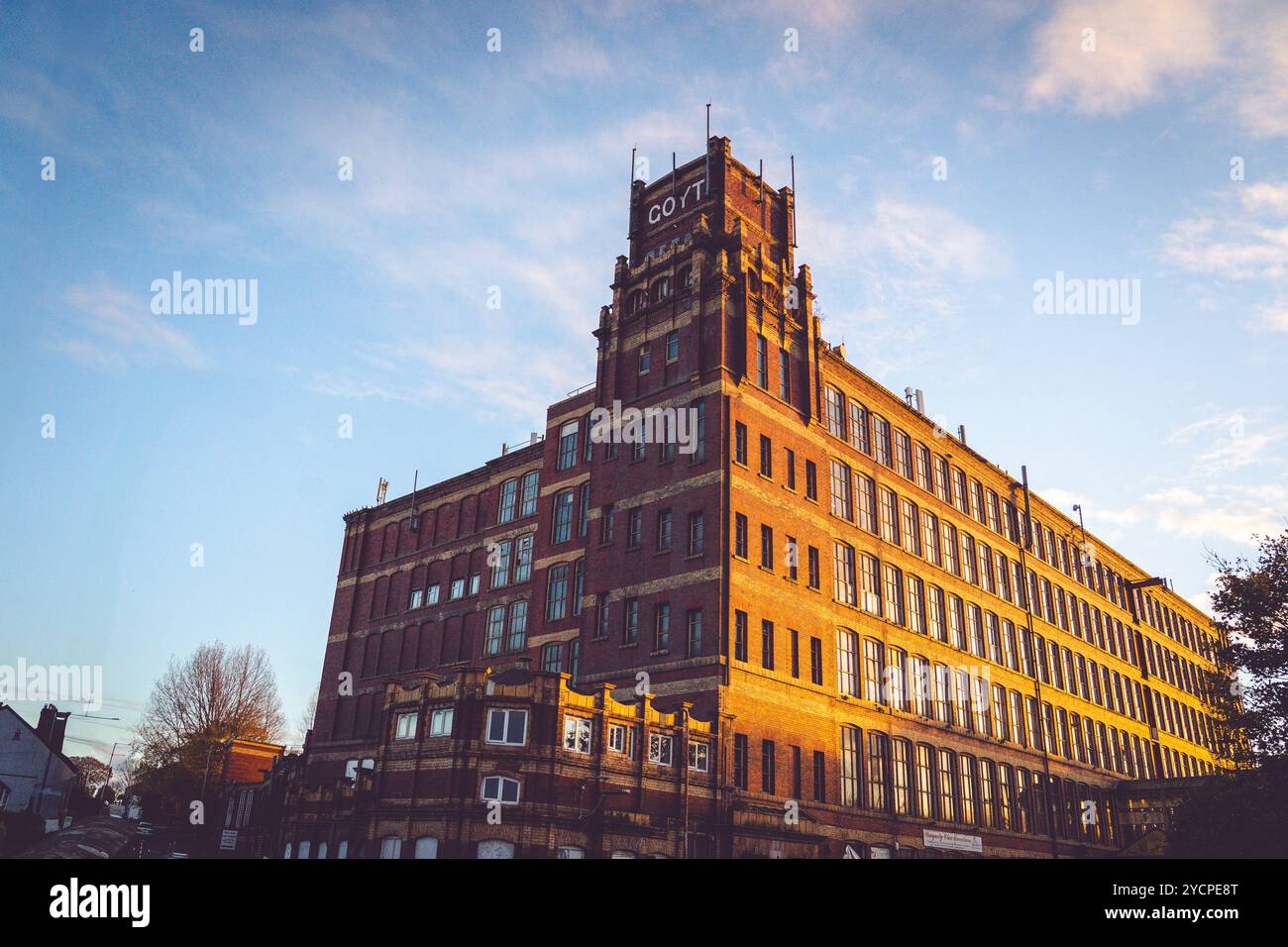Goyt Mill at sunset, Marple Stock Photo - Alamy