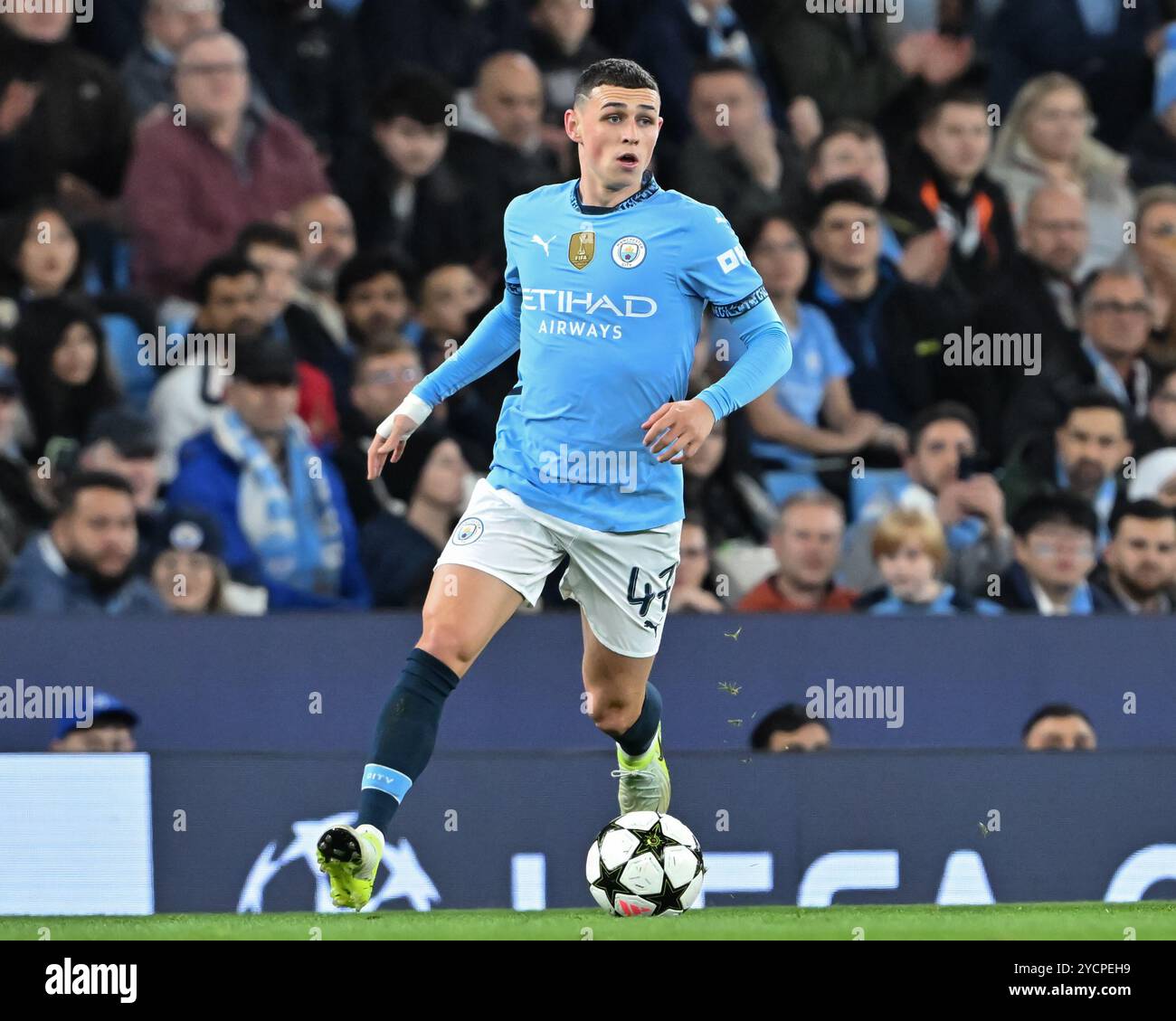 Phil Foden of Manchester City in action during the UEFA Champions ...