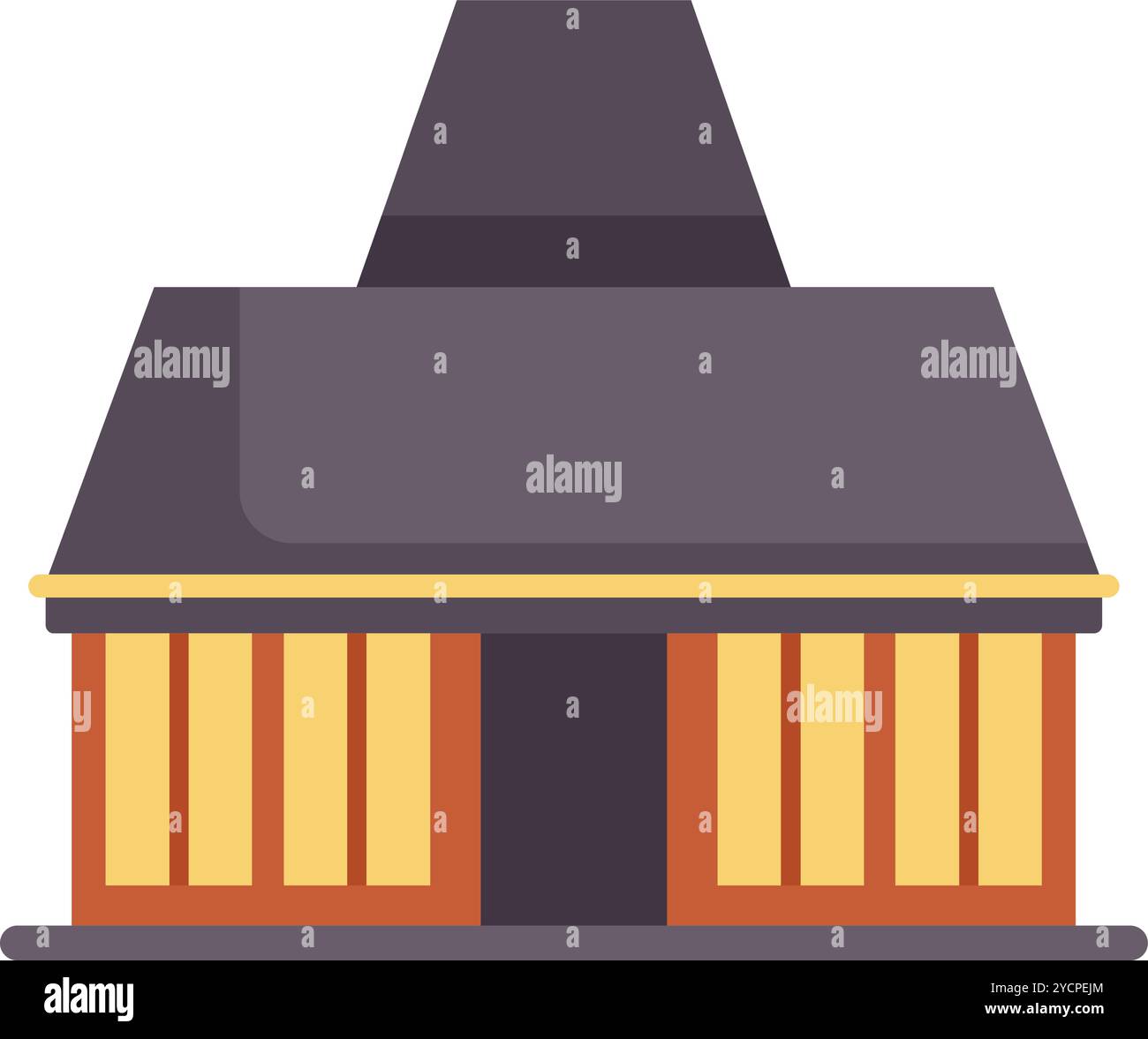 Traditional japanese house with dark tiled roof and wooden facade ...