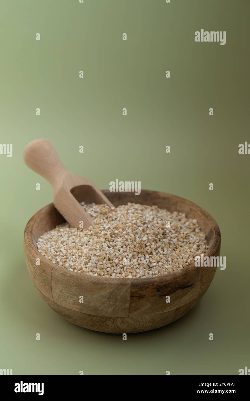 Raw fine ground barley porridge Gluten free cereals. Health gut ...