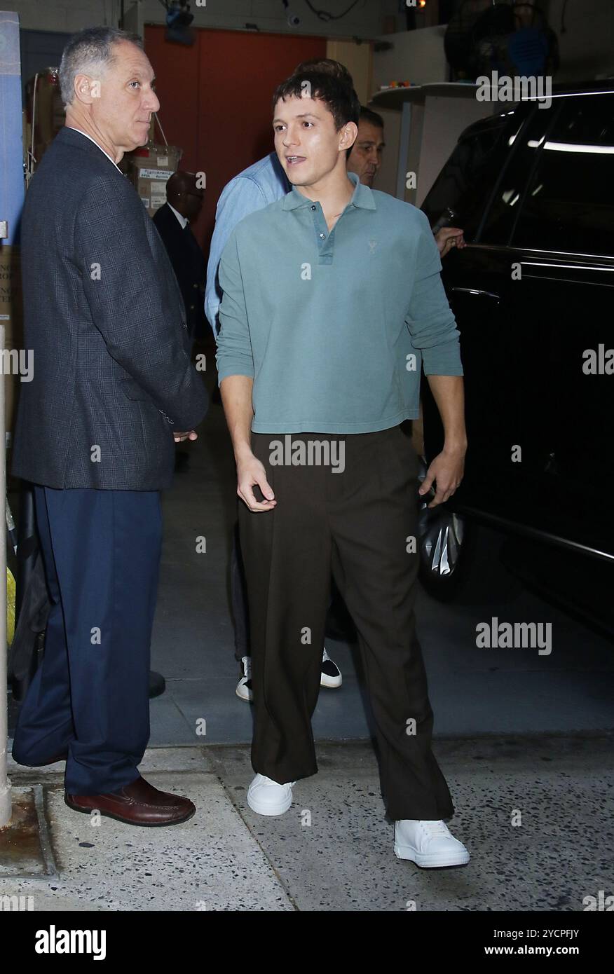 October 23, 2024 Tom Holland on Live with Kelly & Mark to talk about ...