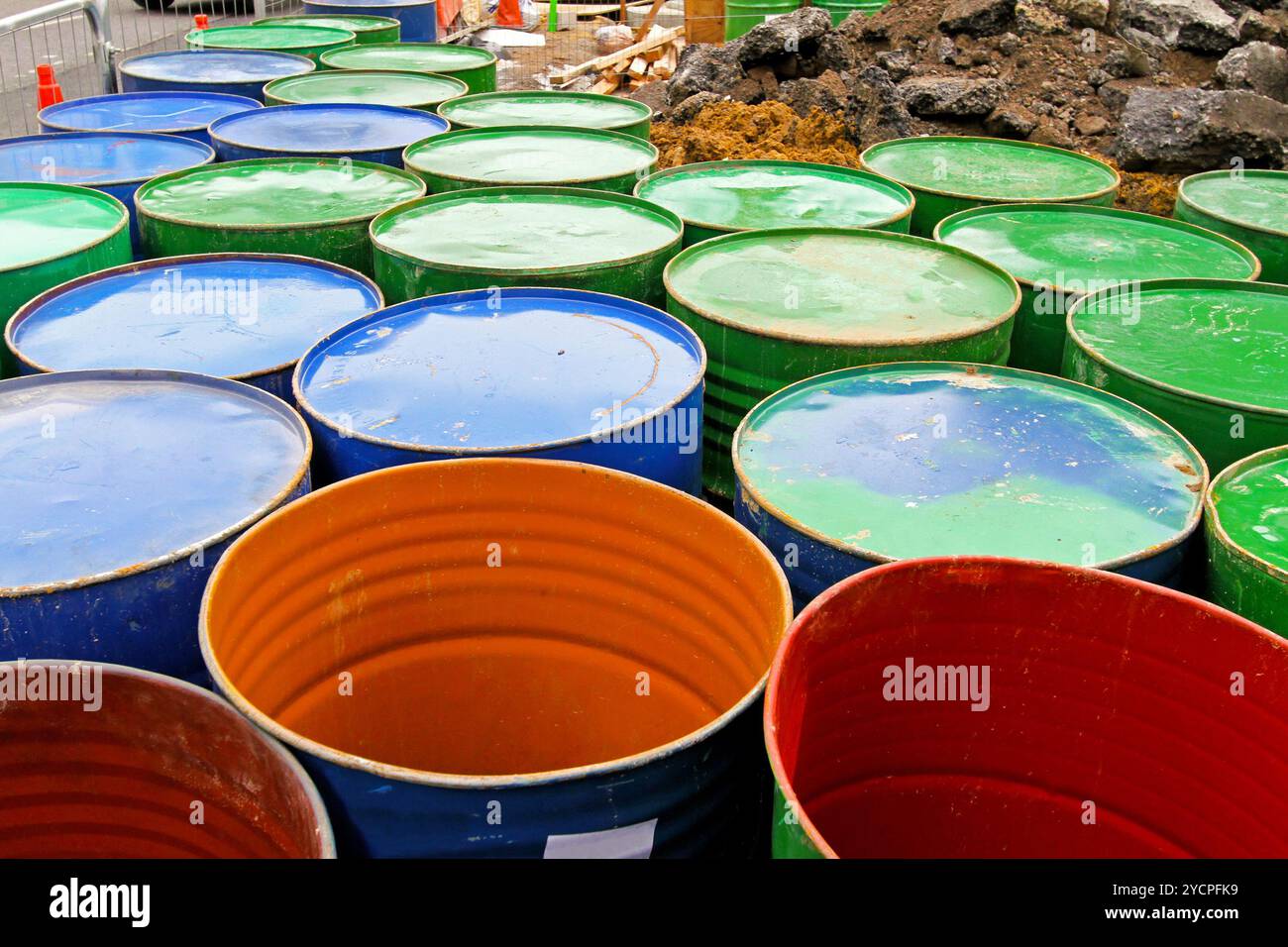 Industrial storage oil barrels hi-res stock photography and images - Alamy