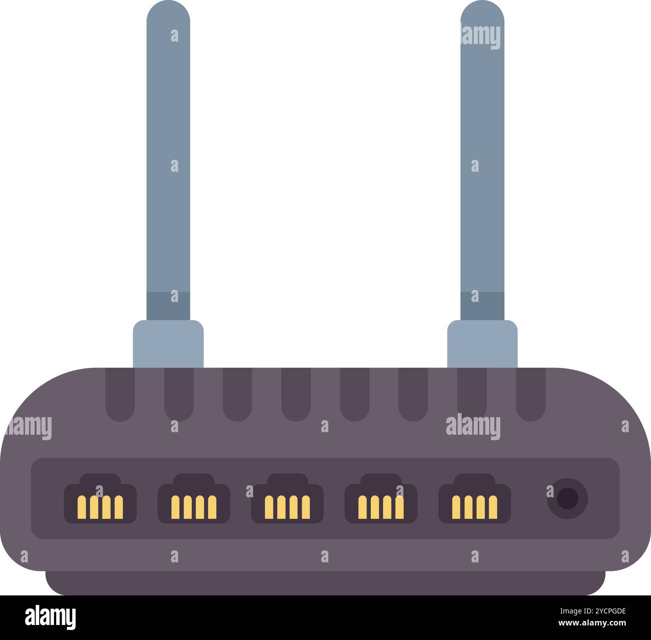 Wireless router with two antennas providing internet connection with ...