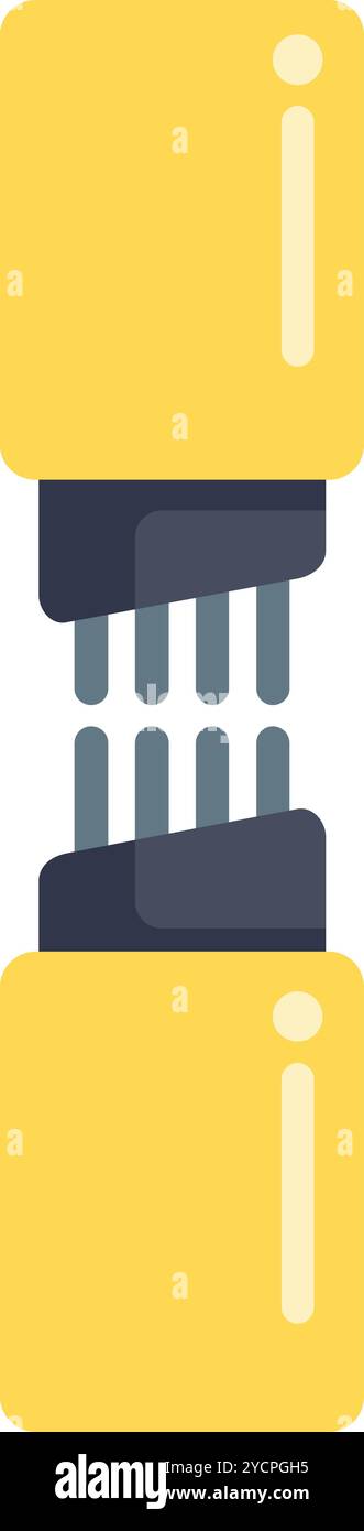 Electrical cable connecting, illustrating the flow of electricity ...