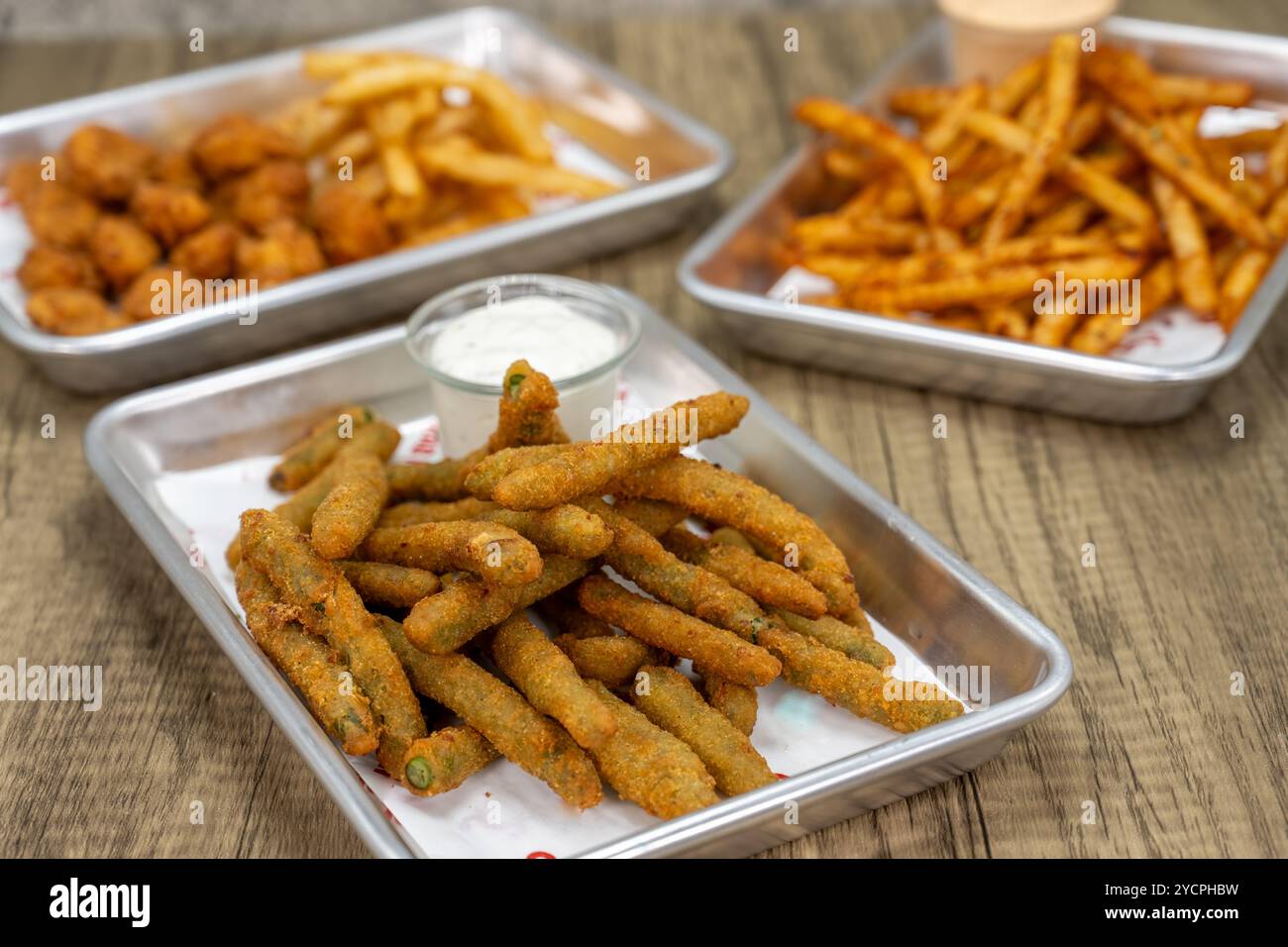 Variety of crispy crunchy side order appetizers to choose from with the ...