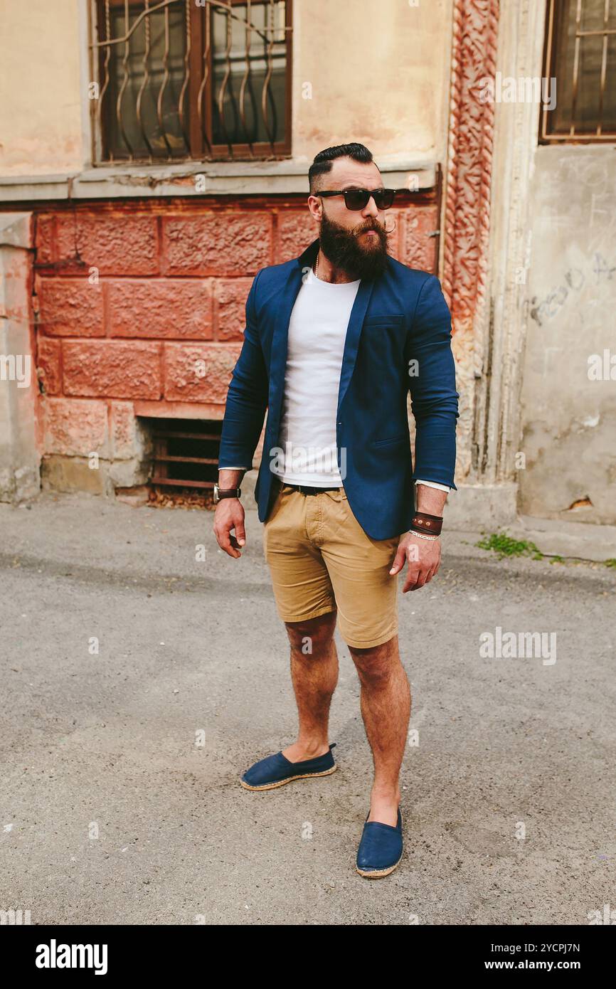Stylish cool bearded man Stock Photo - Alamy