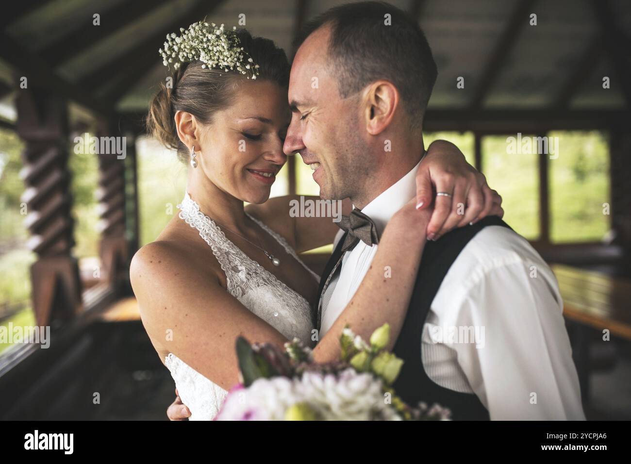 Wedding couple together Stock Photo - Alamy