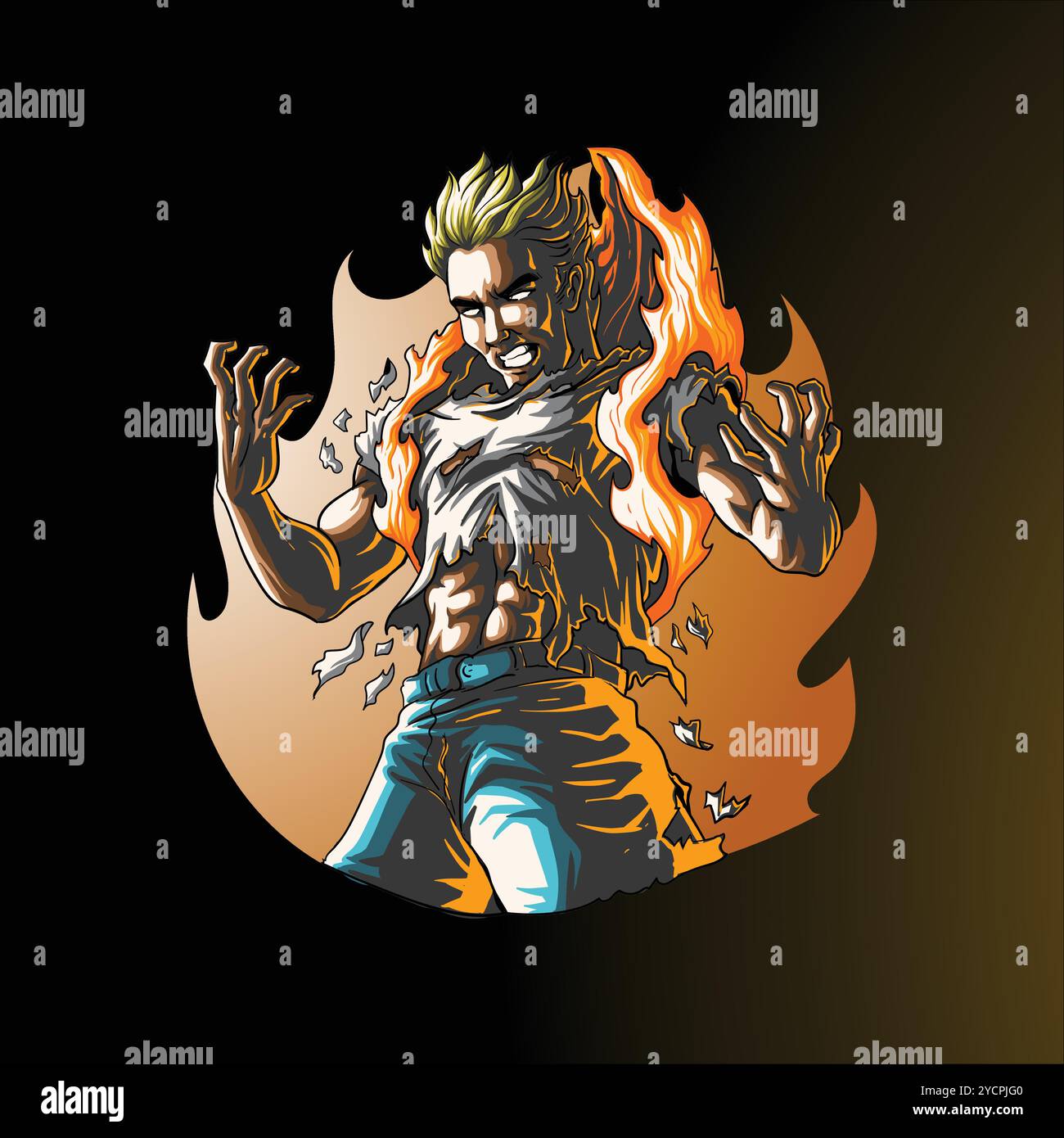 Vector illustration of a man expressing his anger Stock Vector Image ...