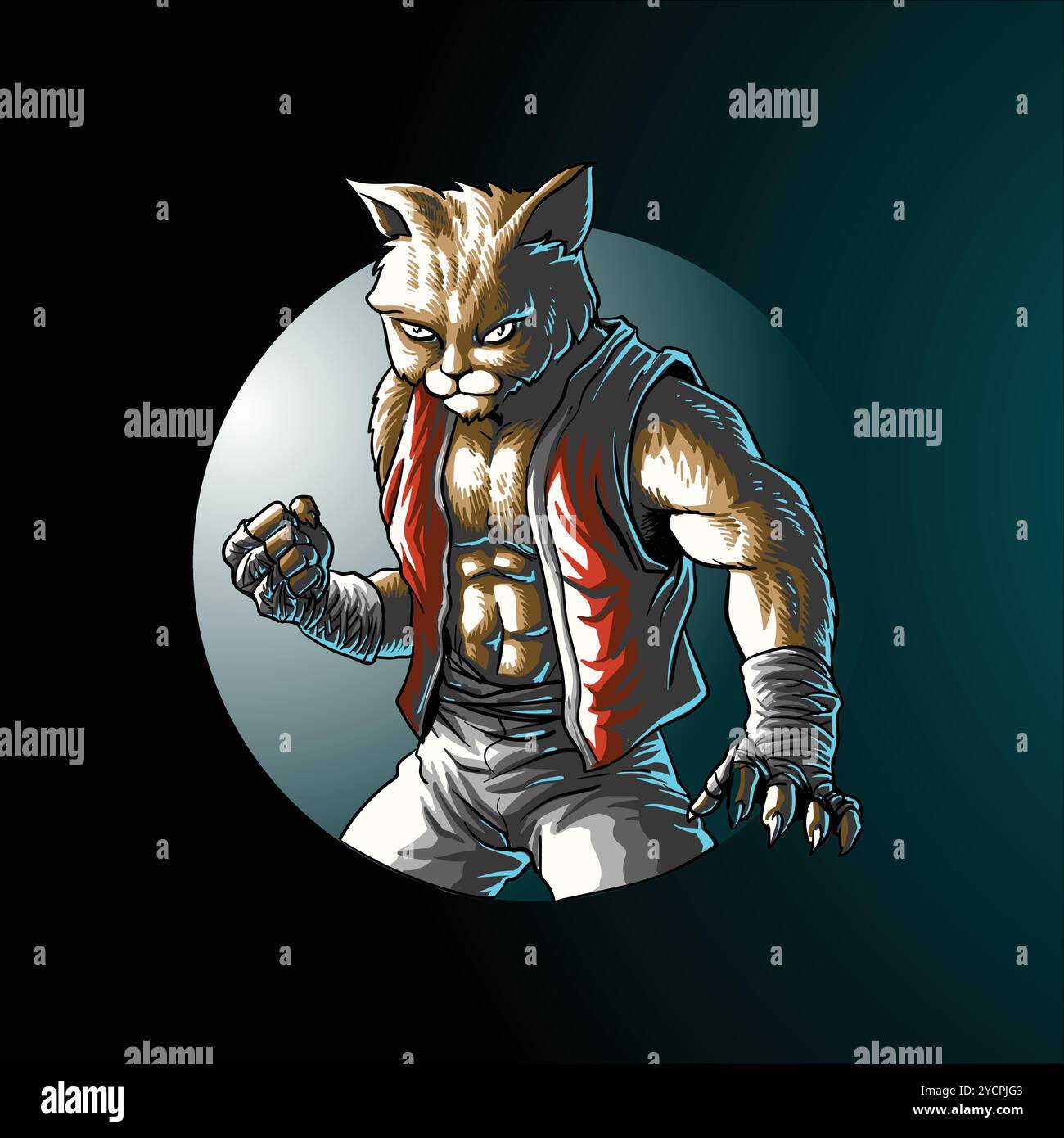 Dog cat fighting Stock Vector Images - Alamy