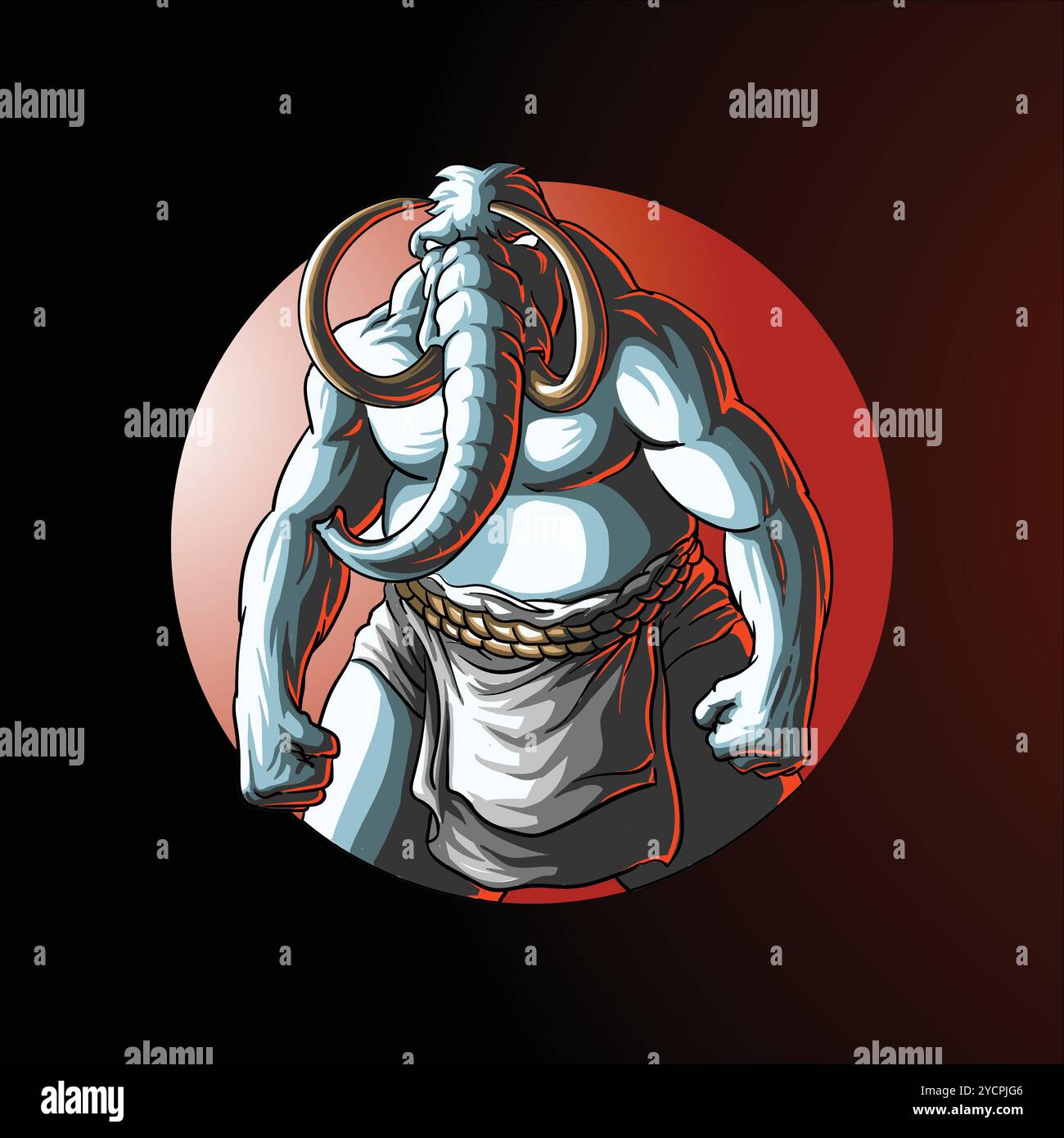 Mammoth Elephant Mascot Character Stock Vector Image & Art - Alamy