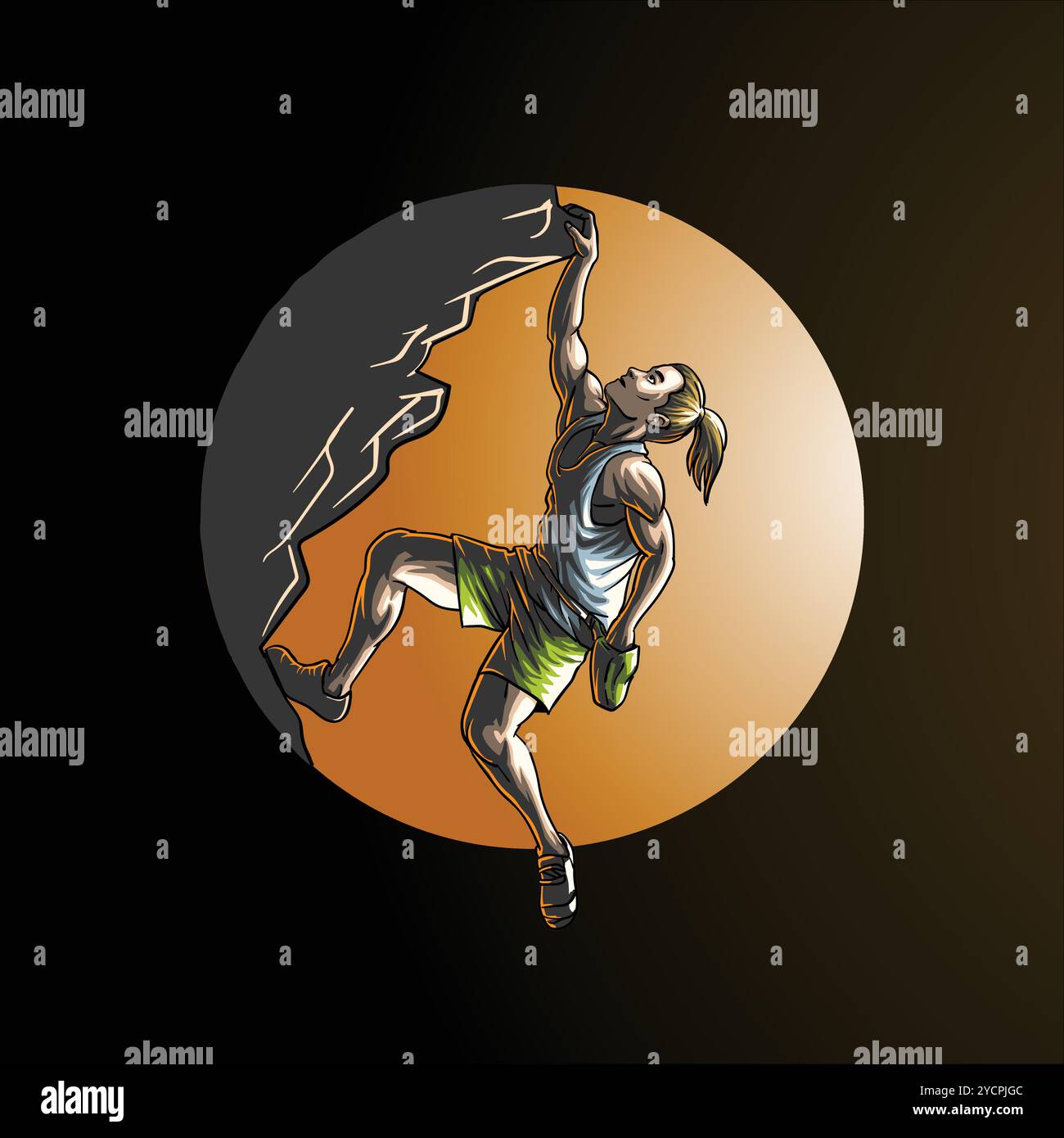 Man Climbing Vector Illustration Stock Vector Image & Art - Alamy