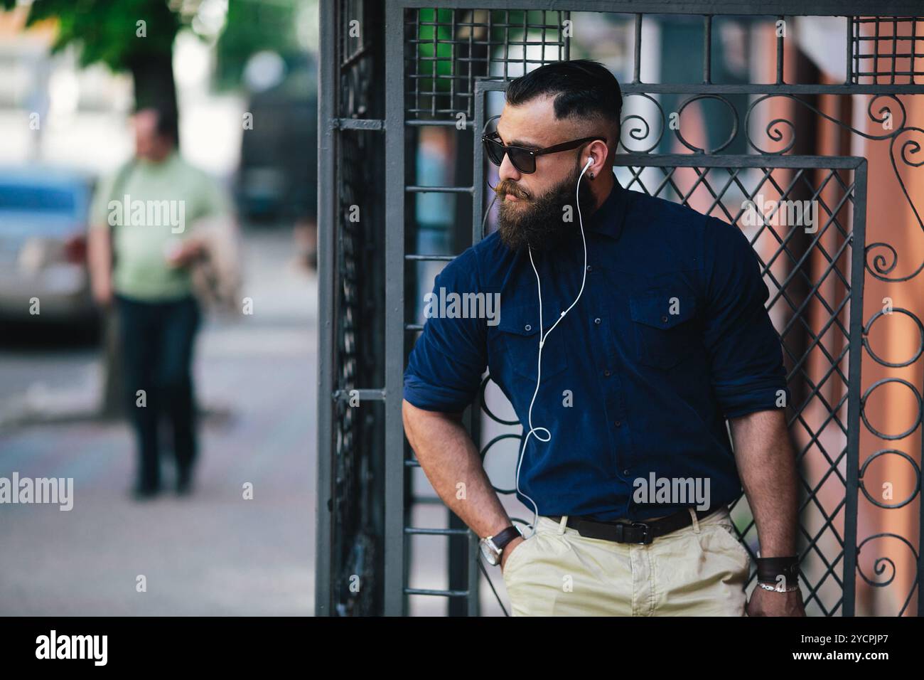 Bearded black man stands outdoor hi-res stock photography and images ...